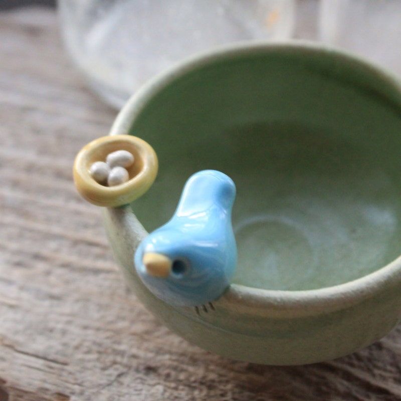 Ceramic Bird Bowl - Etsy