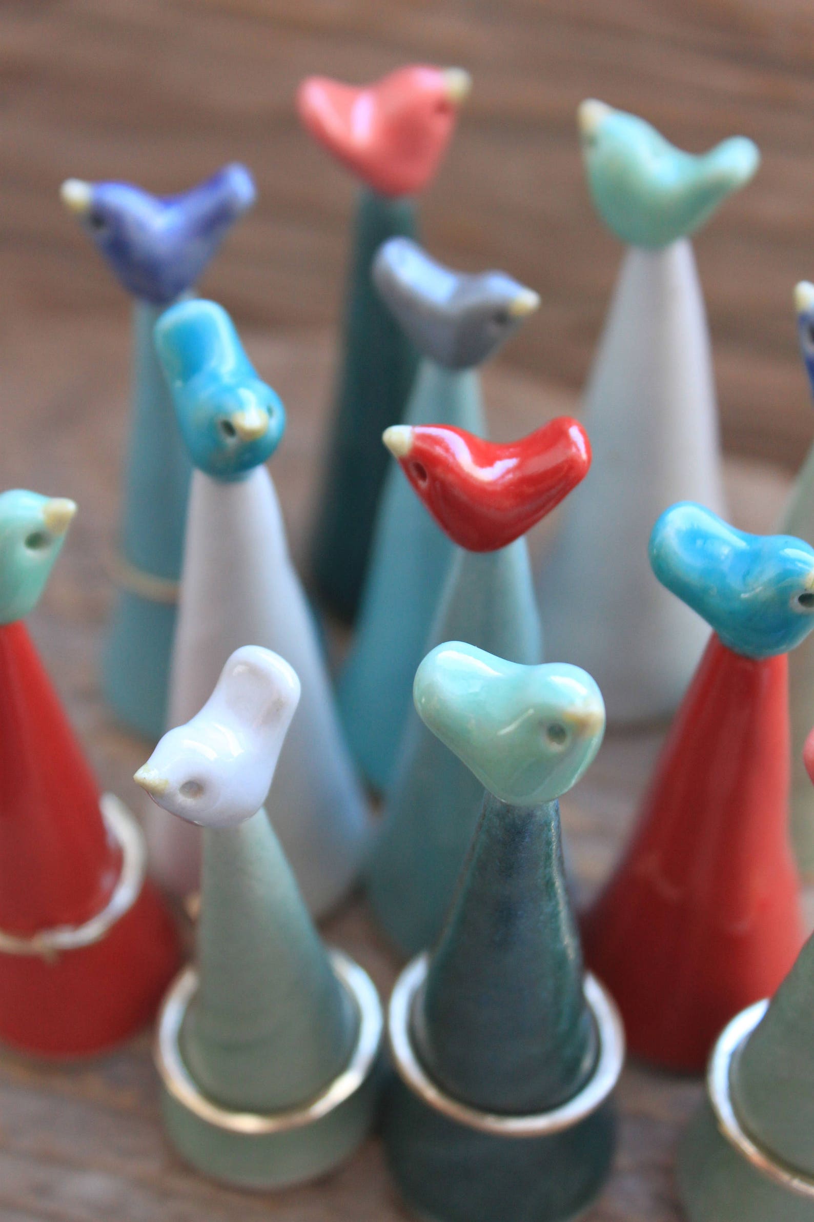 Custom Handmade Bird Pottery Ring Cone Ship in One to Two | Etsy