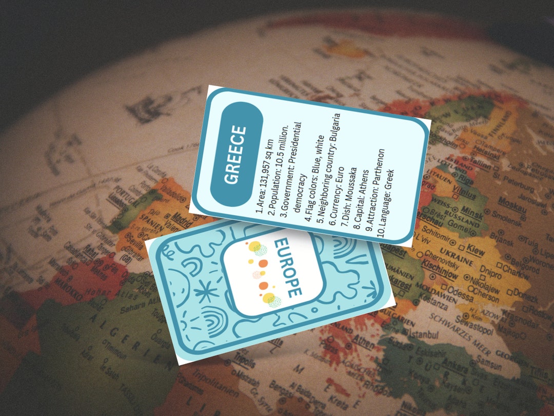 Printable Geography Family Game | Family Games | Geography Game ...