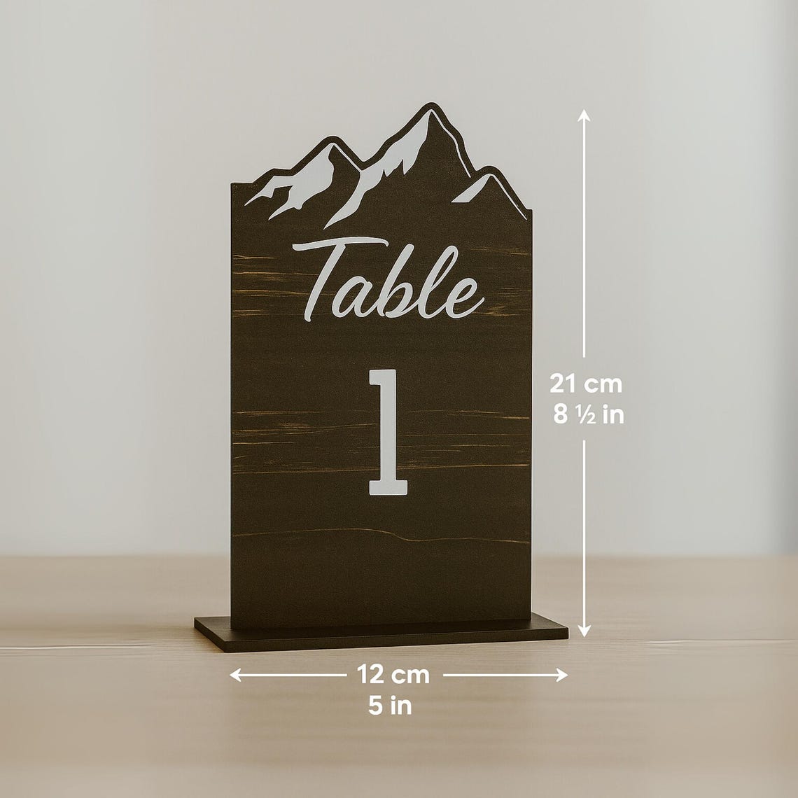 Mountain Wedding Table Numbers: Rustic Laser Engraved Wood Look - Etsy
