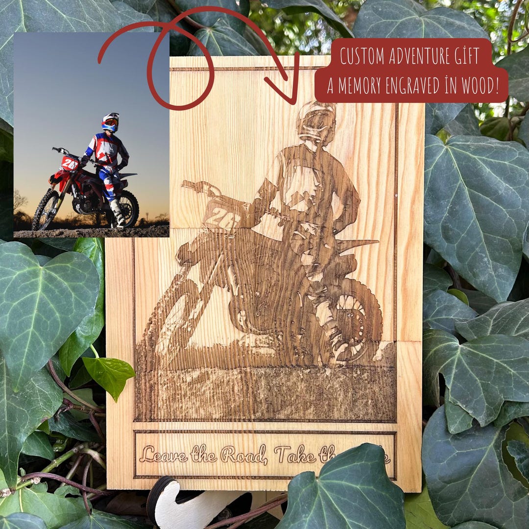 Custom Engraved Motocross Photo Plaque: Personalized Biker Gift - Etsy