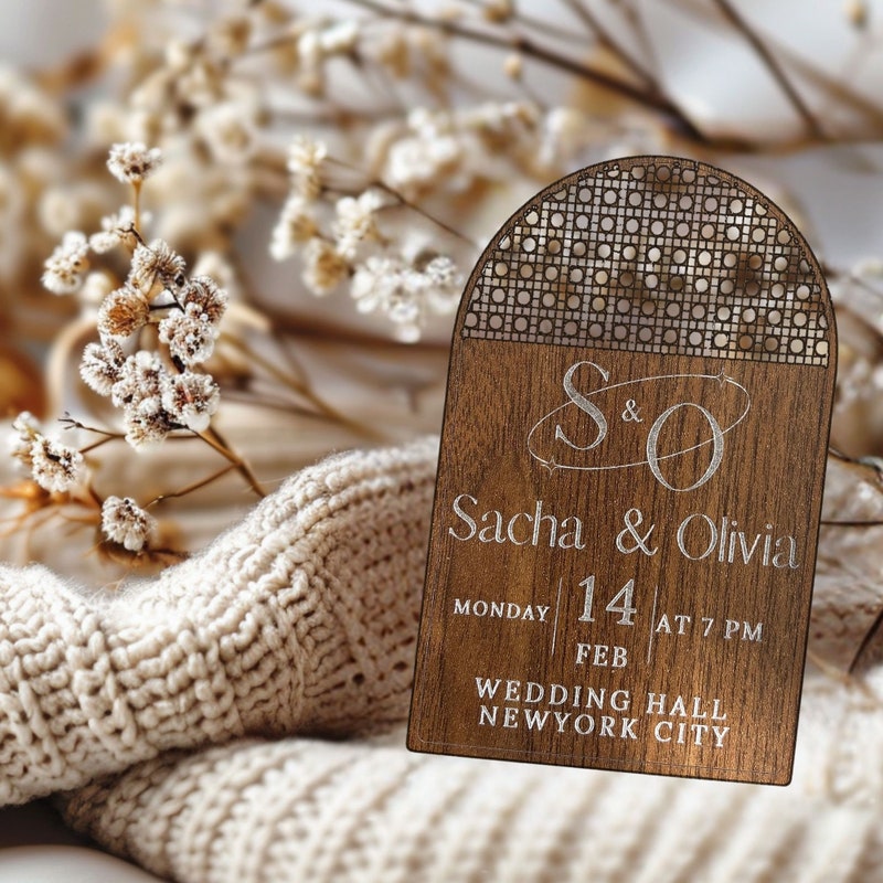 Wooden Invitations - Etsy