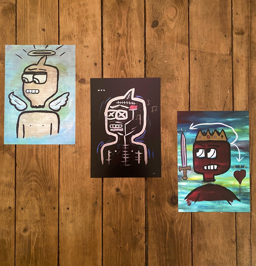 Set of 3 Prints of the Blueprint Collection Characters - Etsy