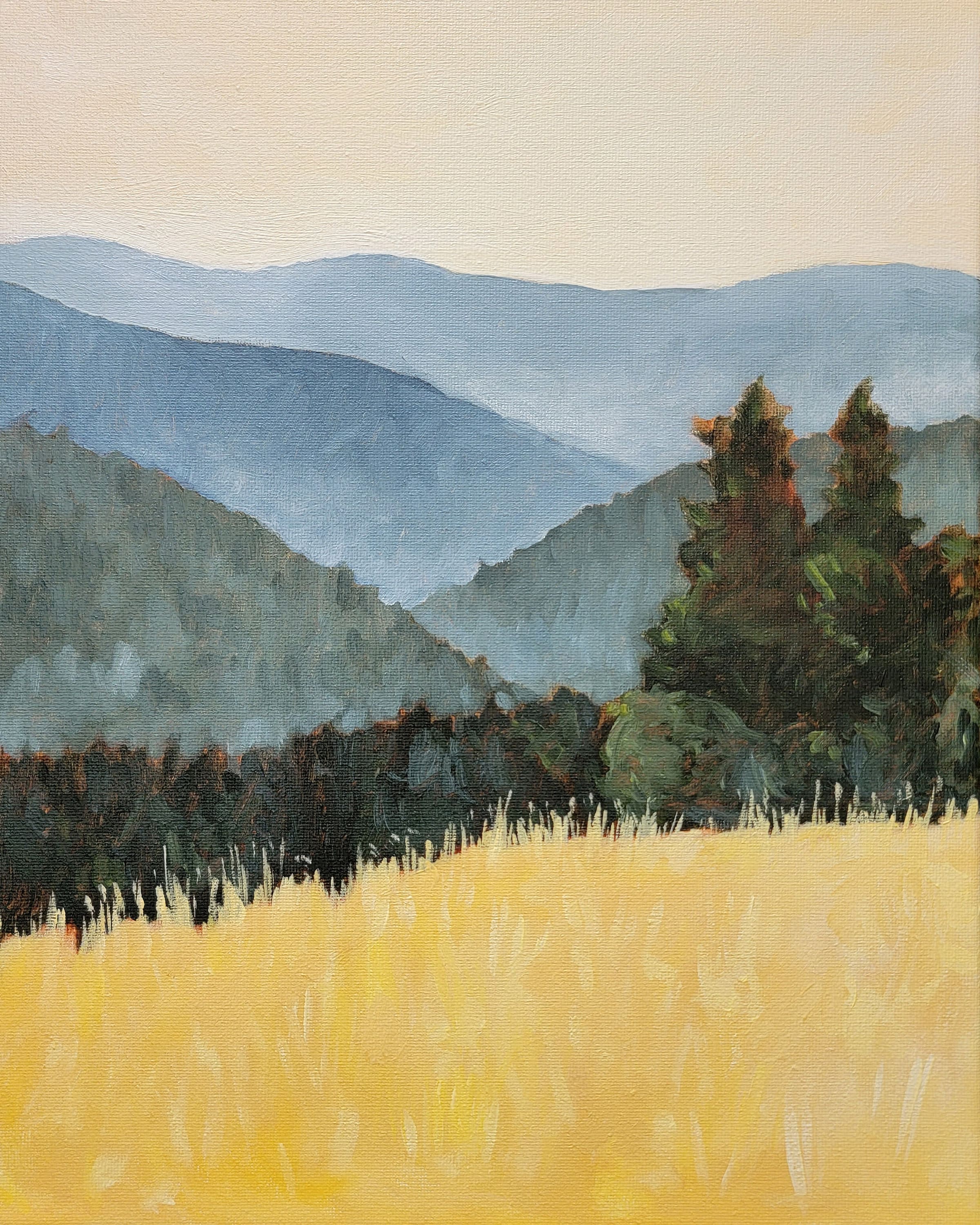 California Landscape Painting - Ridge - Original Oil Painting Print ...