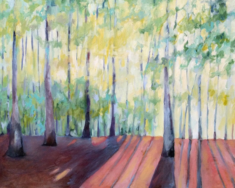 Forest Light Painting Landscape Print of Original Painting - Etsy