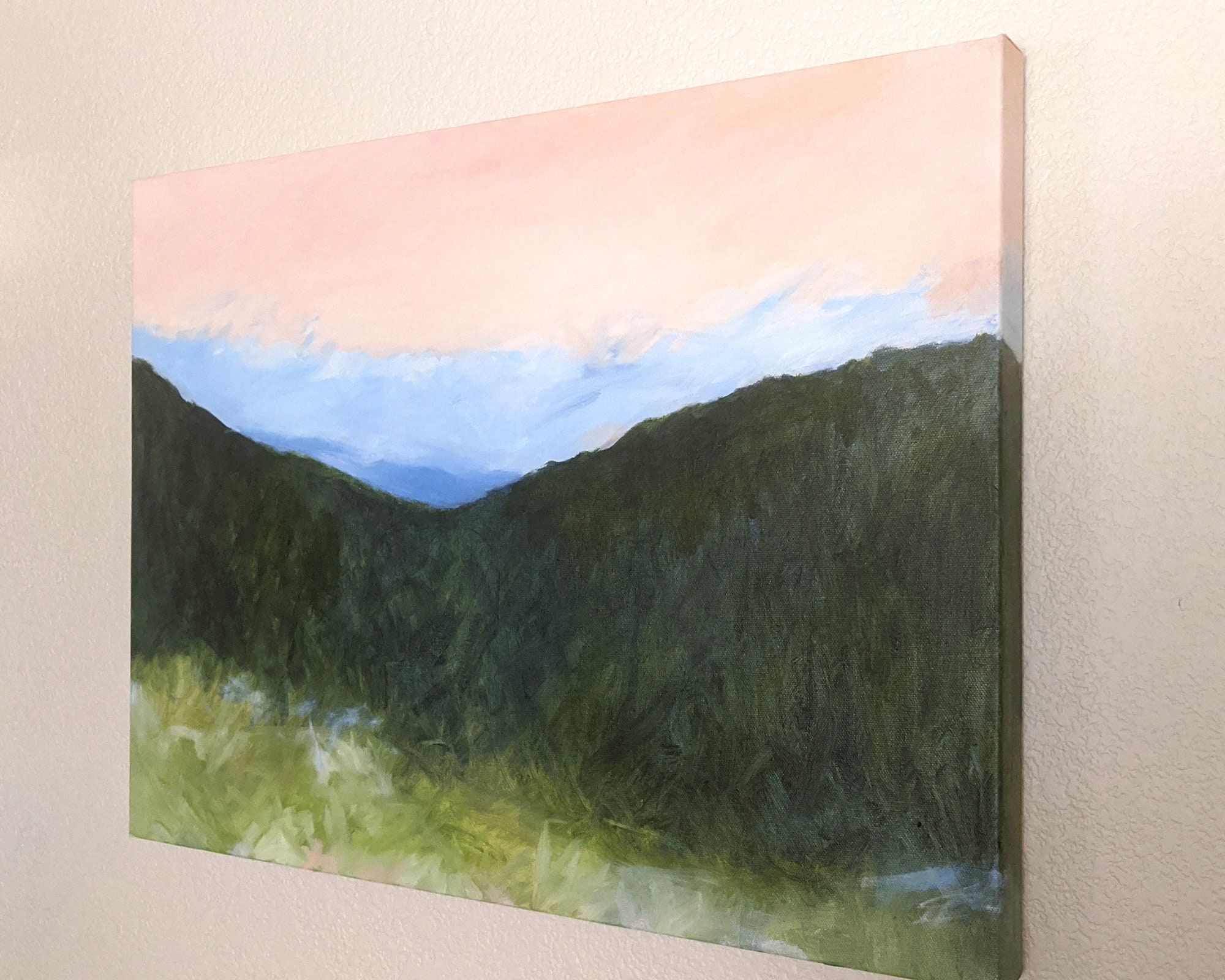 Landscape oil painting California Redwood Ridge | Etsy