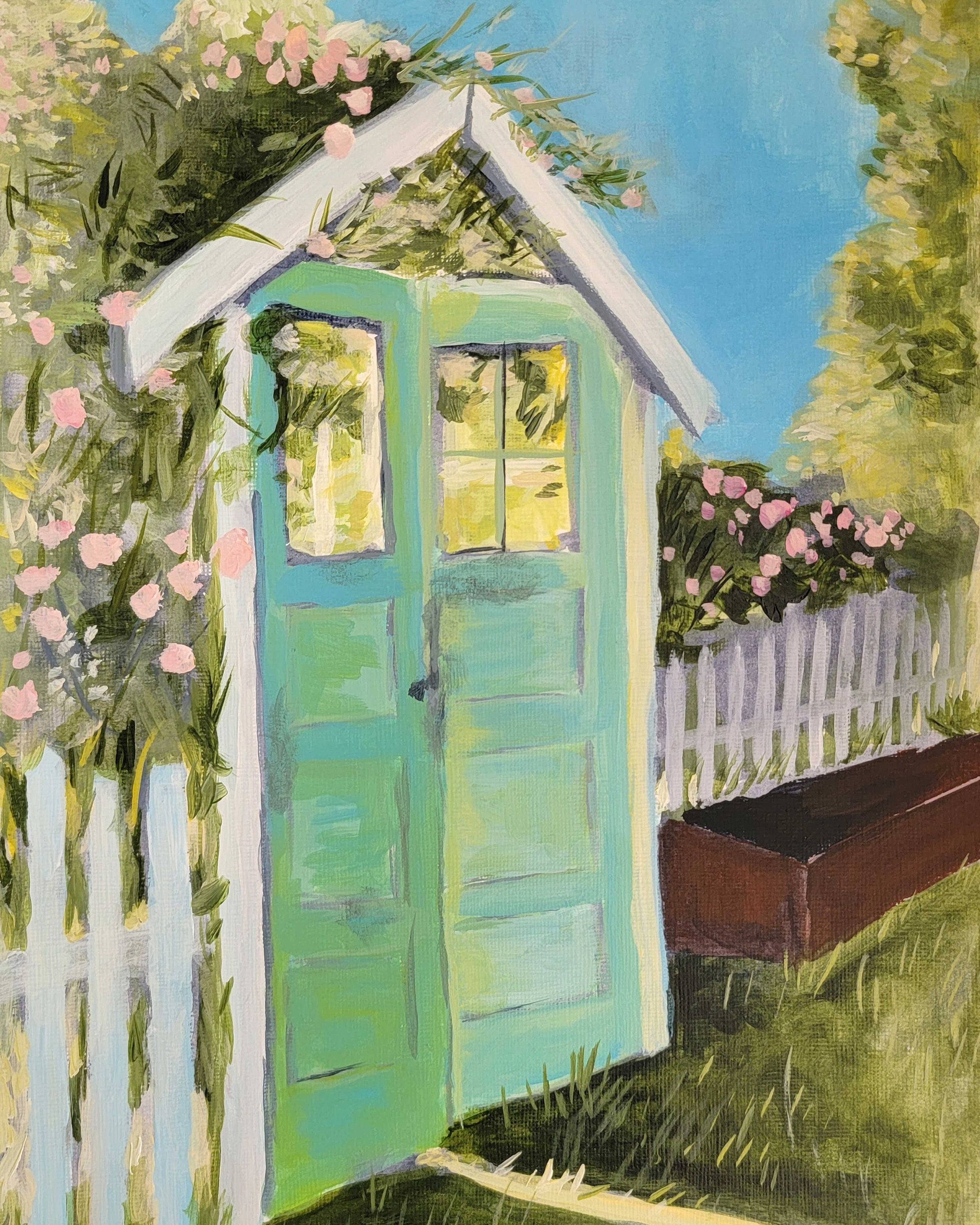 Open Garden Gate Drawing