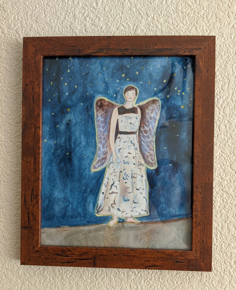 Guardian Angel Framed Print of Original Oil Painting | Etsy