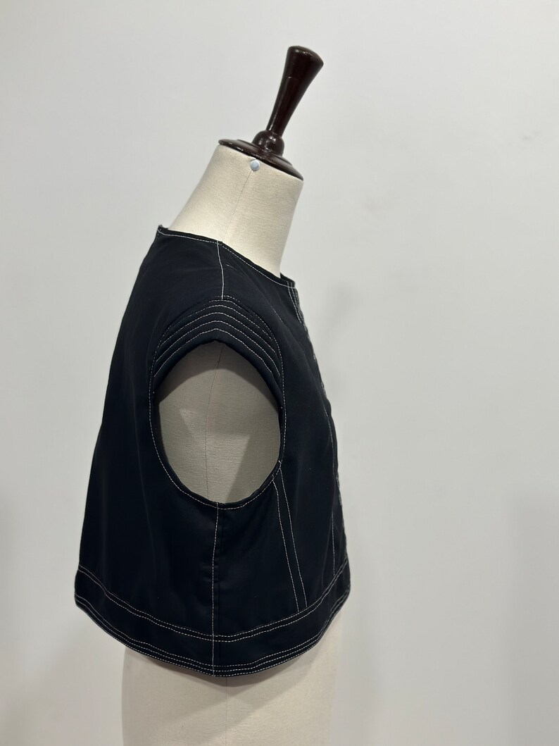 Black Cotton Cosplay Vest, Black Cotton Movie Character Costume Vest ...