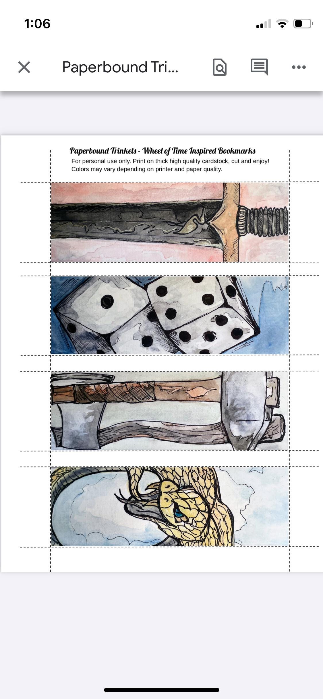 Digital File Printable Bookmarks | Wheel of Time Inspired Fantasy ...