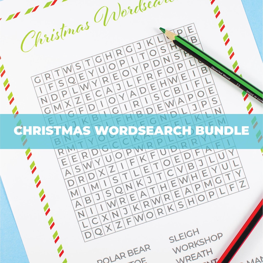 Holiday Word Search, Christmas Wordsearch Puzzle, Winter Wordsearch ...