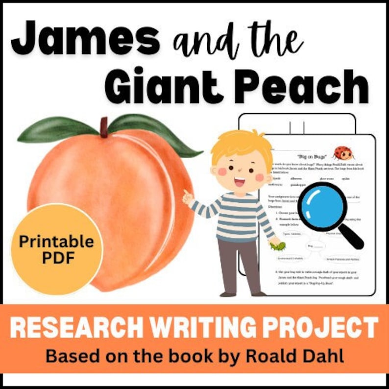 James and the Giant Peach by Roald Dahl: Book Companion - Etsy