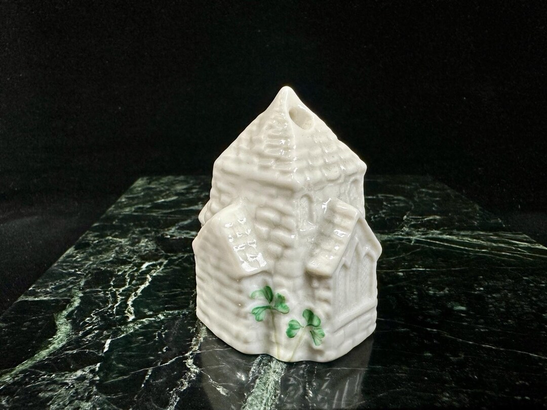 Belleek Christmas Bell Ornament - Cathedral With Shamrocks and Green ...