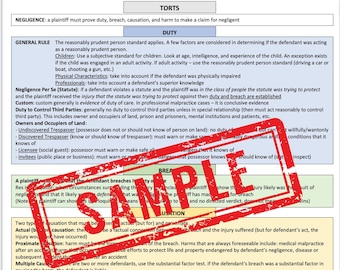 Criminal Law and Procedure UBE Bar Exam Law School Cheat Sheet One ...