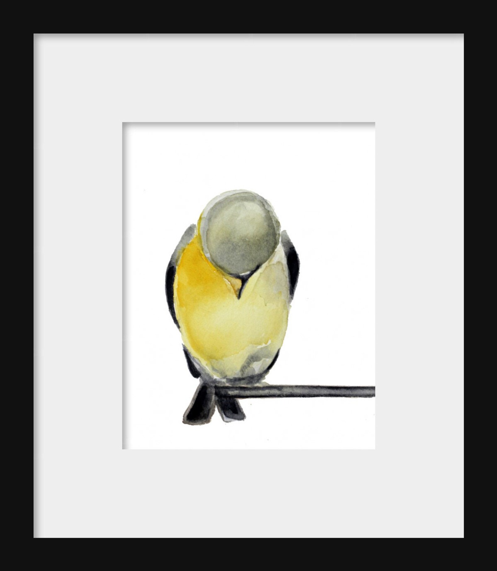 Bird Watercolor Painting Art Print / Looking Down / Unframed Print - Etsy