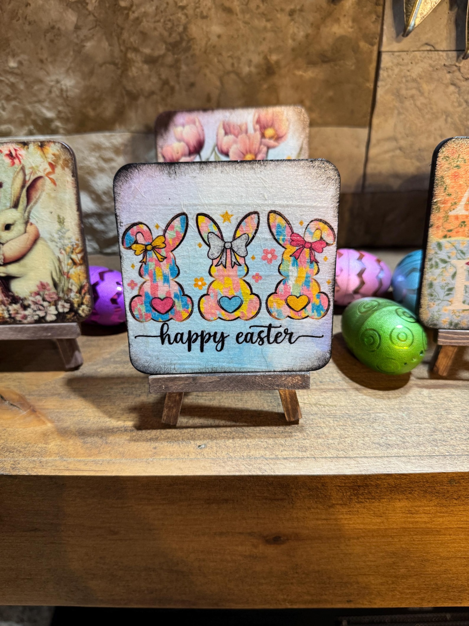 Whimsical Village Mini Wood Sign: Colorful Folk Art Decor - Etsy