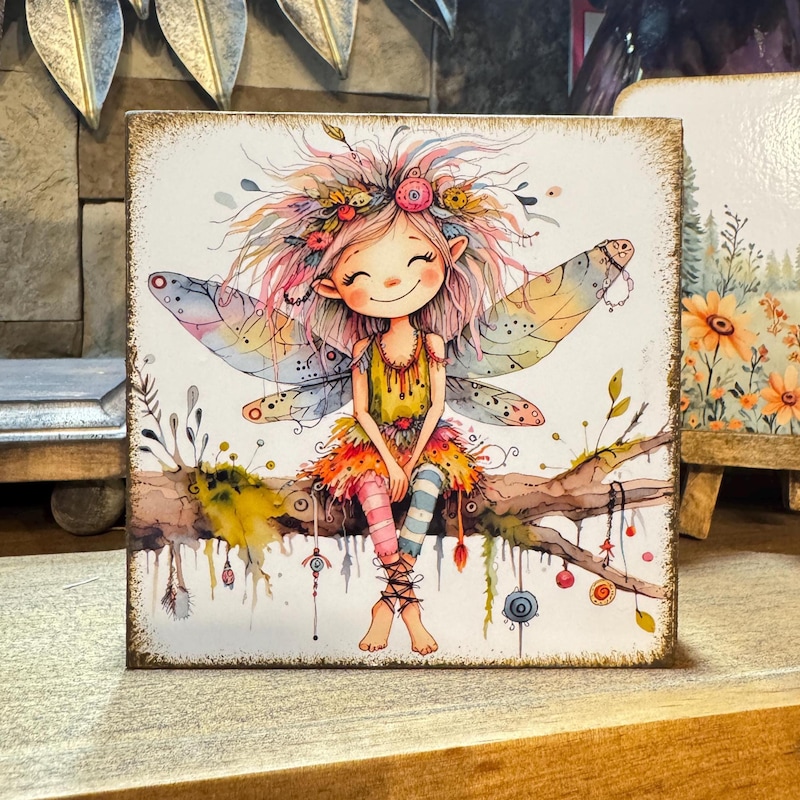 Fairy Wood Block Sign - Etsy