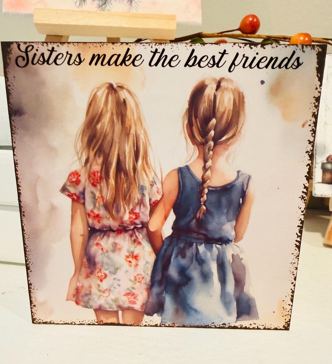 Boho Fairy Sisters Wood Block Sign: Tiered Tray Decor , Sister Gift - Etsy