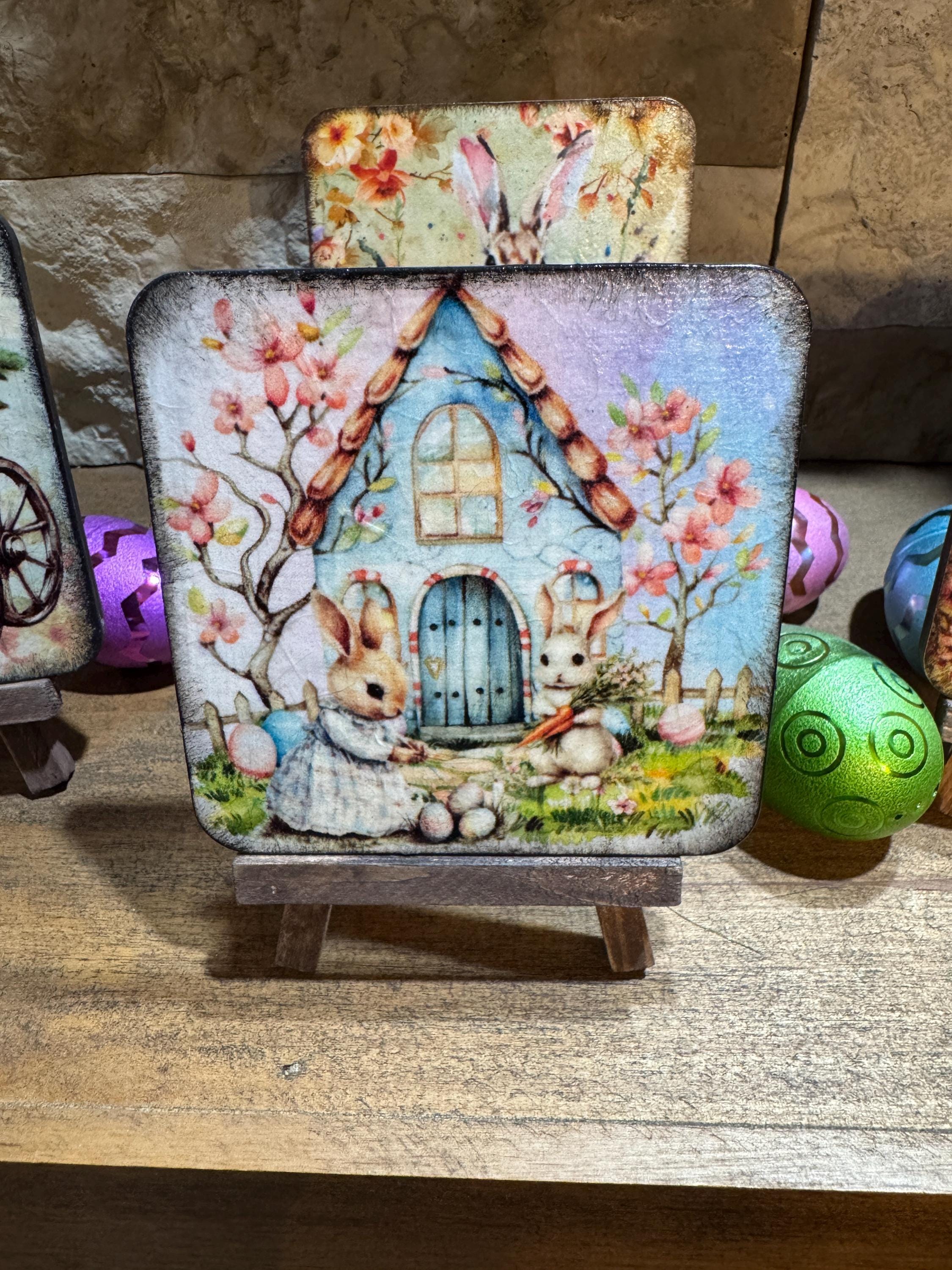 Whimsical Village Mini Wood Sign: Colorful Folk Art Decor - Etsy