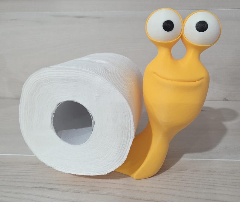 3D Printed Snail Toilet Paper Holder: Whimsical Bathroom Decor - Etsy