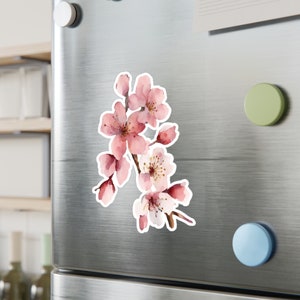 Cherry Blossom Vinyl Sticker, Plant Label, Waterproof Sticker, Car ...