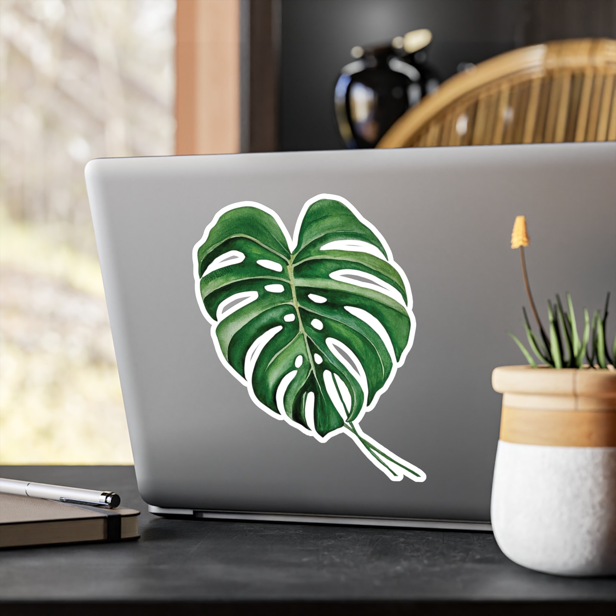 Monstera Vinyl Sticker, Plant Label, Waterproof Sticker, Car Stickers ...