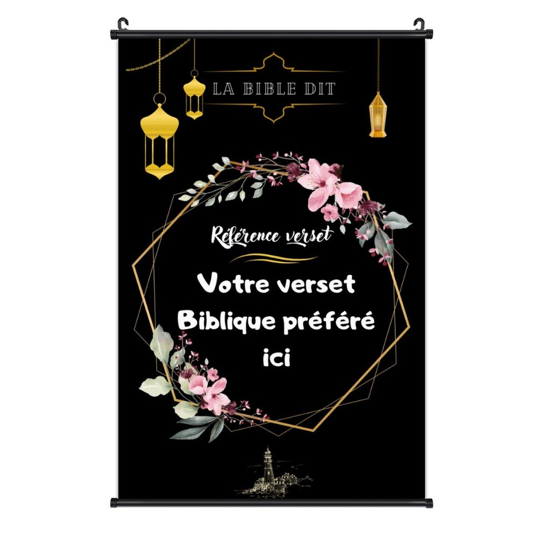 Canvas Hanging Poster With Scroll - Inspiring Bible Verse Decor ...