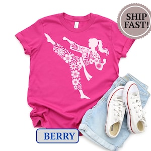 Floral Karate Girl's T-shirt | Martial Arts Training Tee - Etsy
