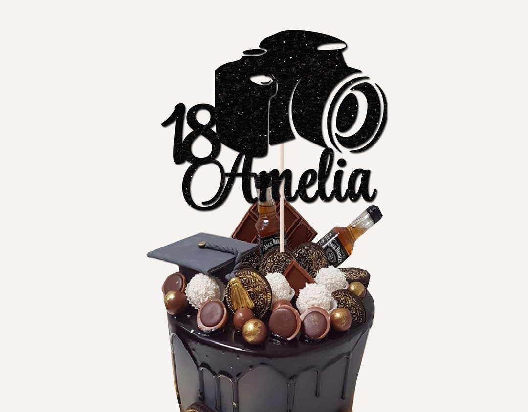 Camera Cake Topper, Photography Personalised Any Age Cake Decoration ...