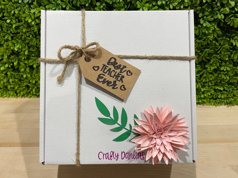 Personalized Teacher Gift Box, Glass Can, Bracelet & Supplies - Etsy