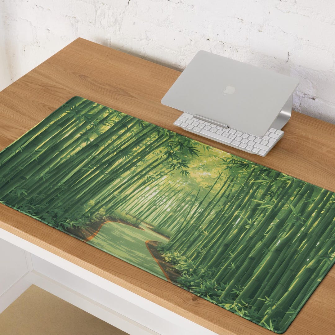 Serene Bamboo Mouse Pad, Aesthetic Mouse Pad, Desk Mat, Mouse Pad ...
