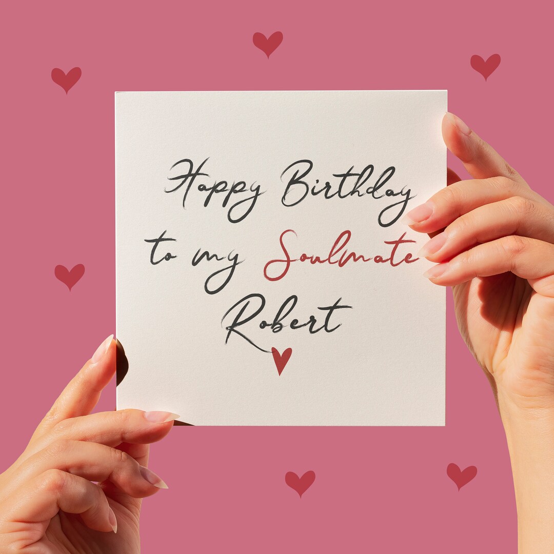 Happy Birthday Card, Soulmate Card, Personalised Card, Husband Birthday ...