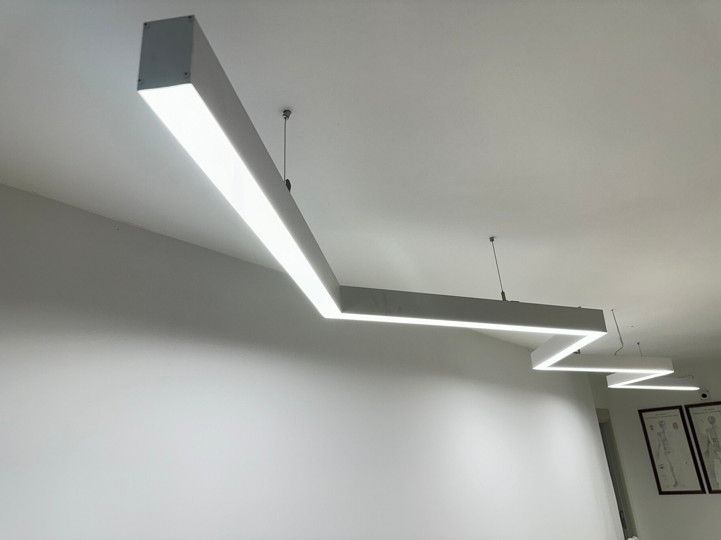 Modern Wood & Metal Zigzag Led Ceiling Lighting, Unique Home Decoration ...