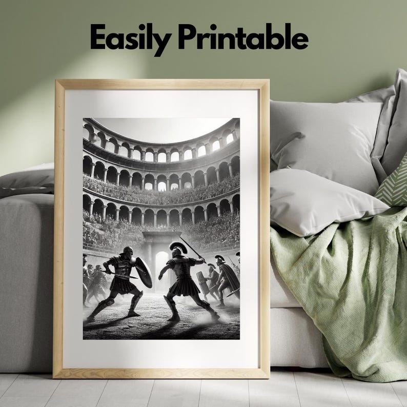 The Gladiators' Arena Digital Art, AI Art, Historical Art, Printable ...