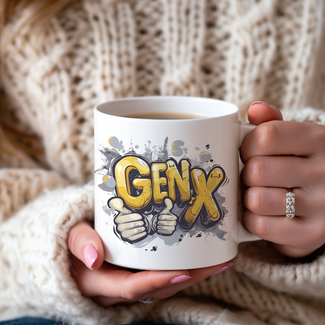 Gen X Gift Funny Gift Mug Thumbs up Novelty Coffee Tea Cup Office ...
