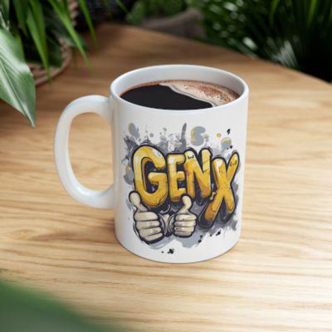 Gen X Gift Funny Gift Mug Thumbs up Novelty Coffee Tea Cup Office ...