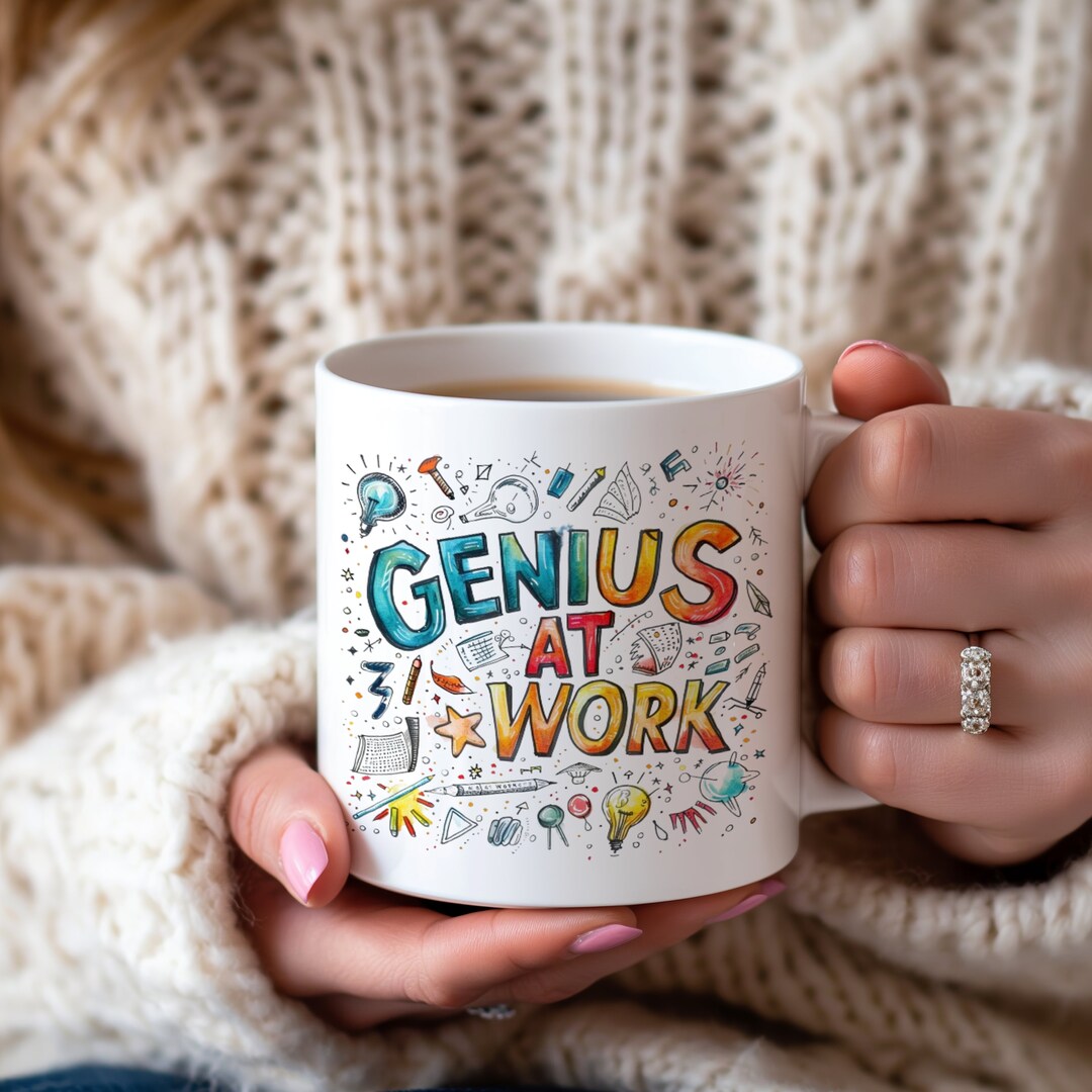 Genius at Work Mug: Funny Gift for Clever Friend - Etsy