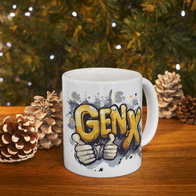 Gen X Gift Funny Gift Mug Thumbs up Novelty Coffee Tea Cup Office ...