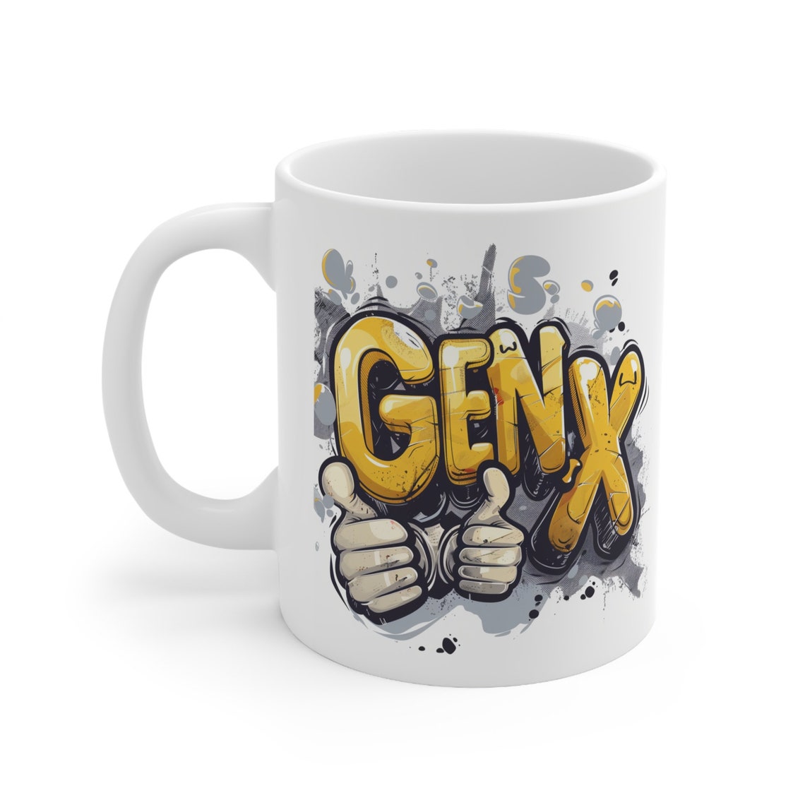 Gen X Gift Funny Gift Mug Thumbs up Novelty Coffee Tea Cup Office ...