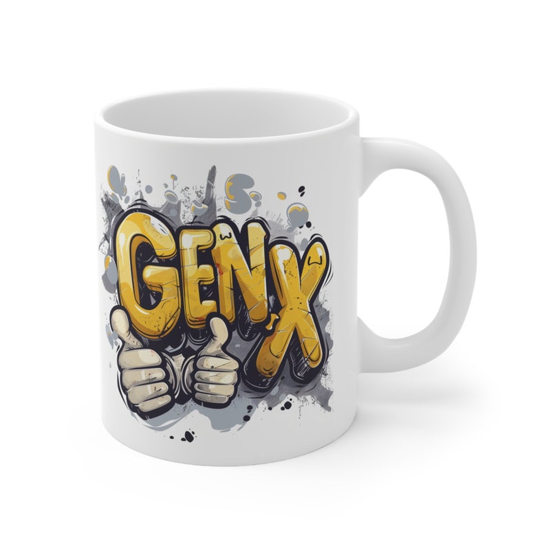 Gen X Gift Funny Gift Mug Thumbs up Novelty Coffee Tea Cup Office ...