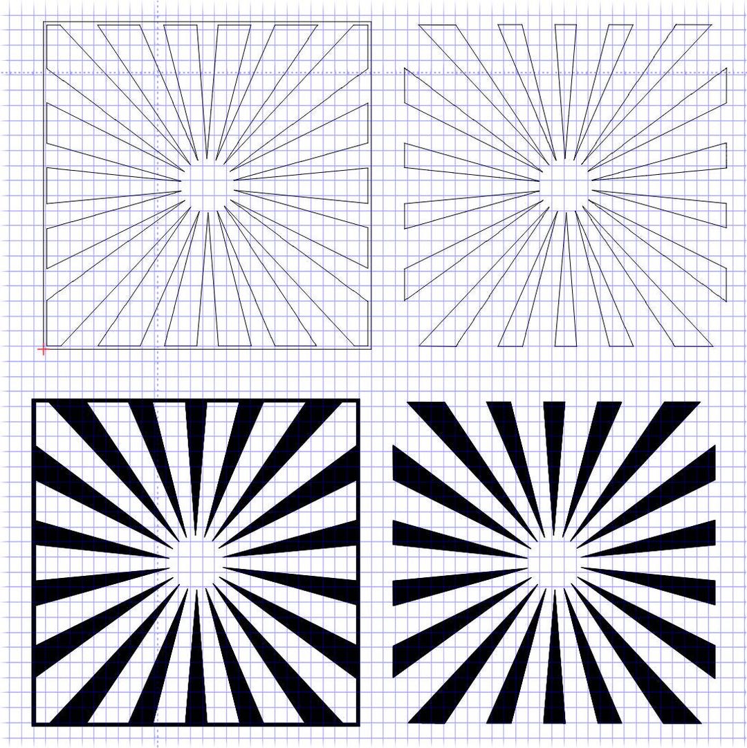 Geometric Square Pattern - Lightburn and Multi-format Files (ai, Dwg ...