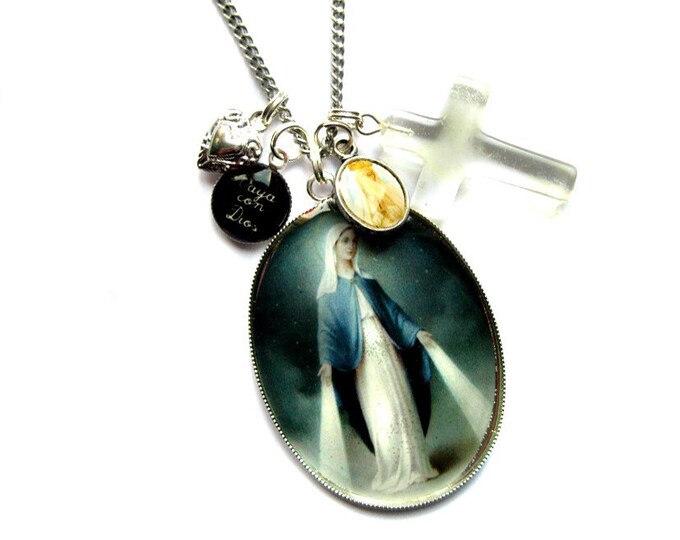 Point Break Vaya Con Dios Virgin Mary Charm Necklace Handmade by ...