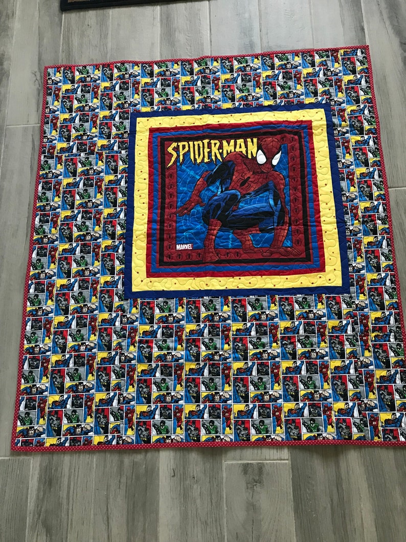 Spiderman Baby Quilt - Etsy