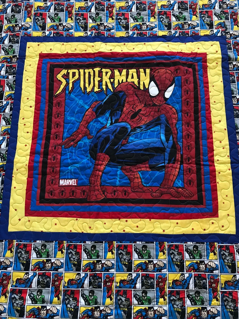 Spiderman Baby Quilt - Etsy