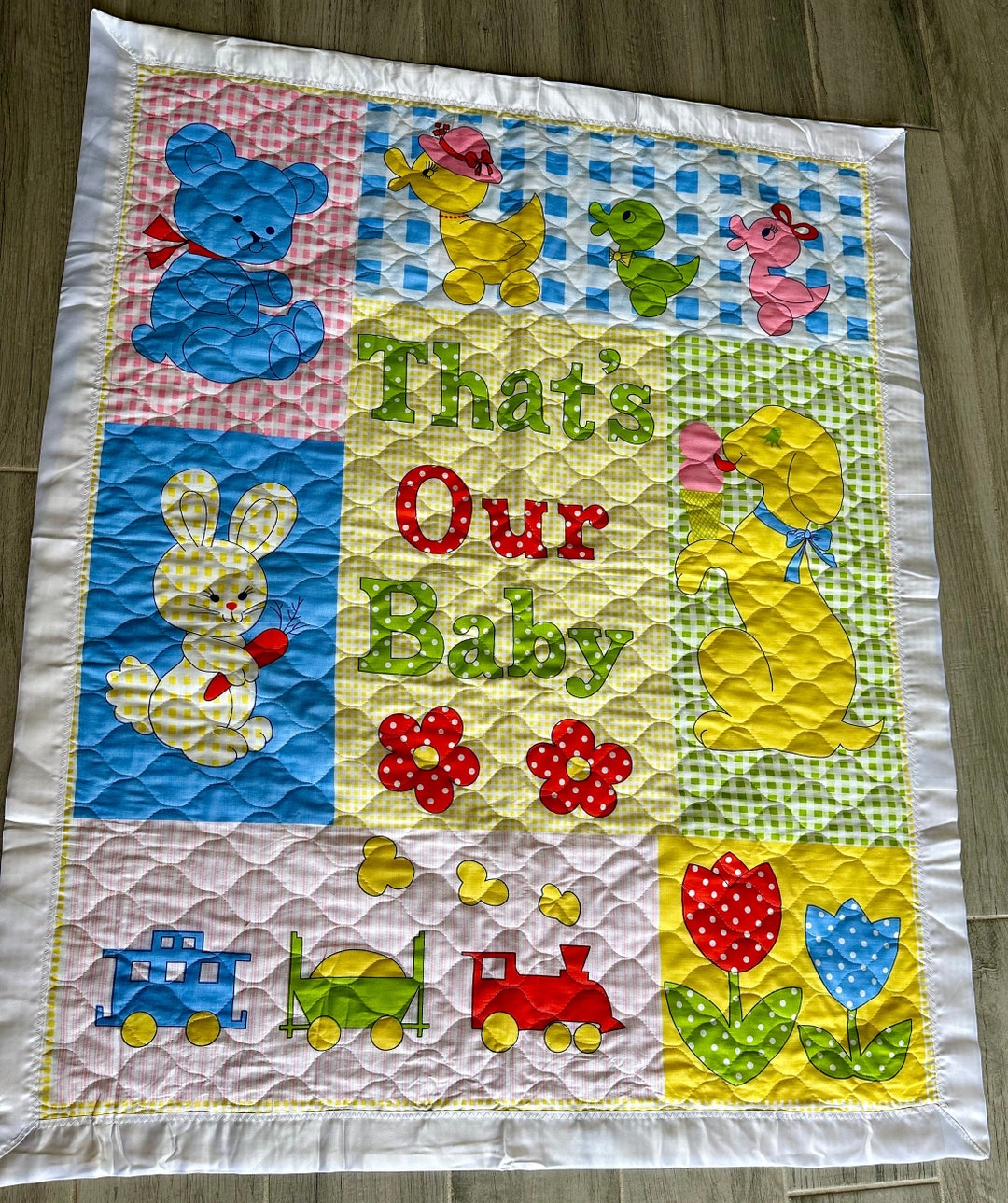 That's Our Baby Panel Baby Quilt - Etsy
