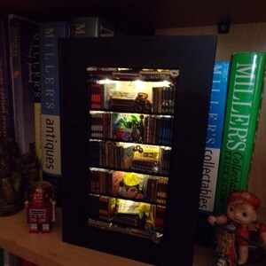 Wall Hanging Book Nook, Miniature Library in Hollowed Out Book ...