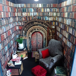 Gothic Library Room Book Nook, Booknook, Library Room Diorama, LED ...