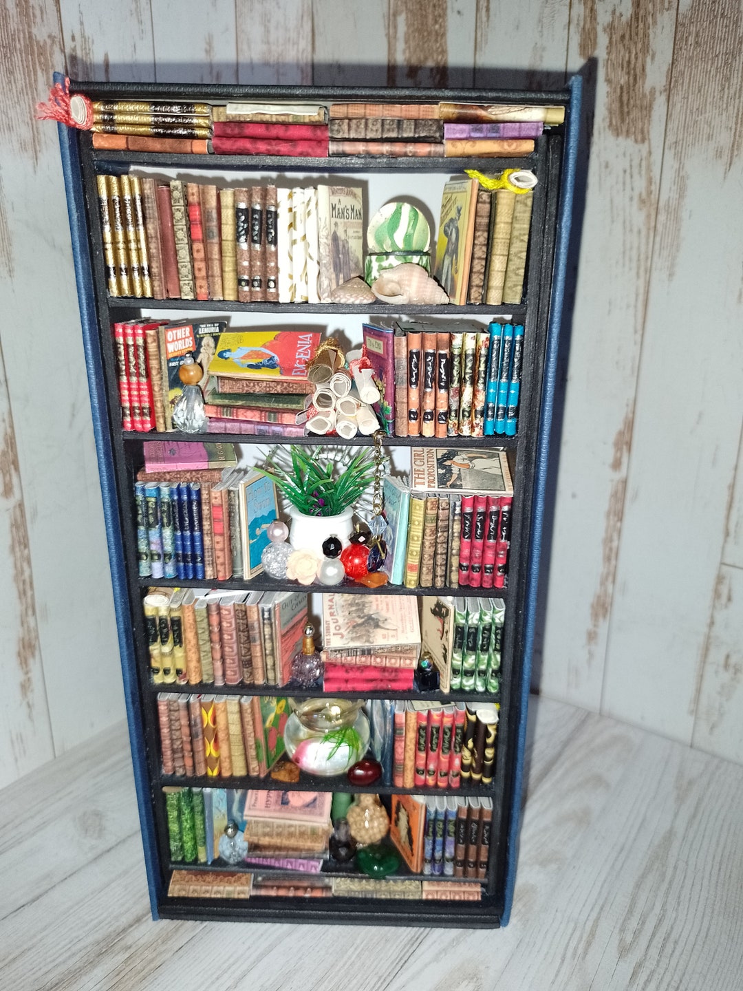 Book Nook Booknook Diorama Miniature Box Room Bookshelf - Etsy