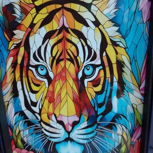 Tiger Light Box Book Nook, Stained Glass Effect, Upcycled Book Art ...