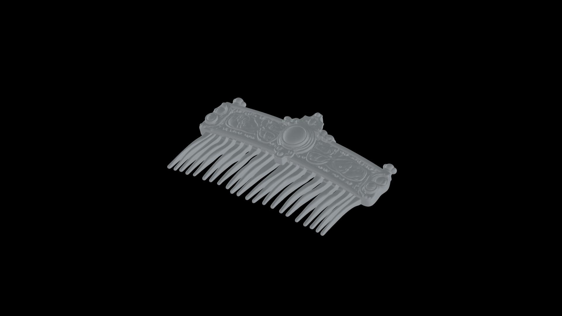 7 3d Stl Combs for Hair Ancient Style Files for 3d Printer Machines ...